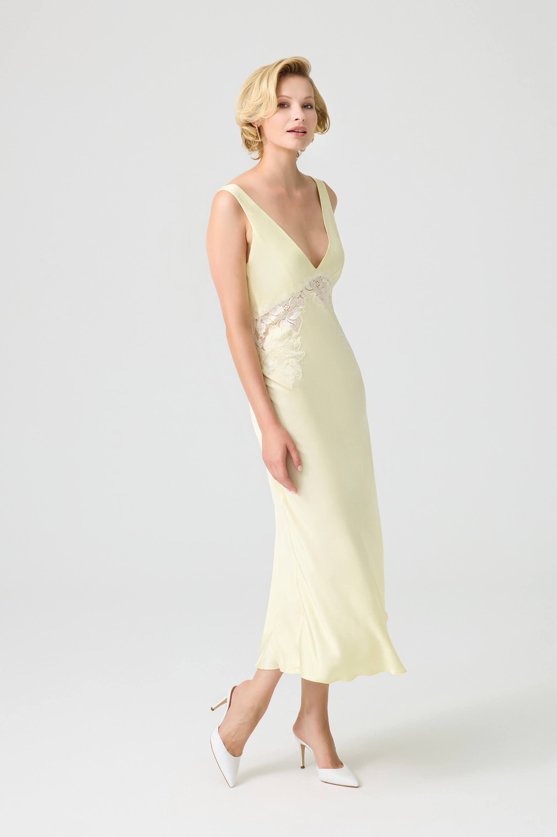 Beatrice Silky Cape Set Butter Yellow – Bocan