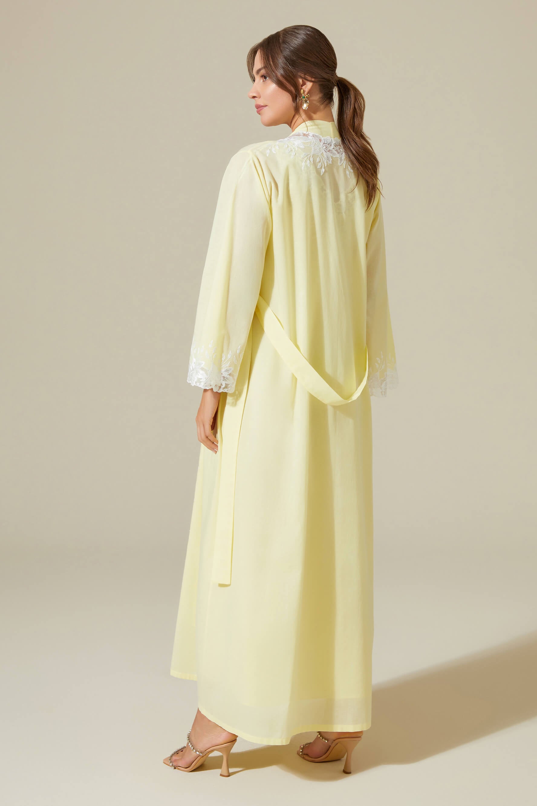 Maia Cotton Robe Set Light Yellow – Bocan